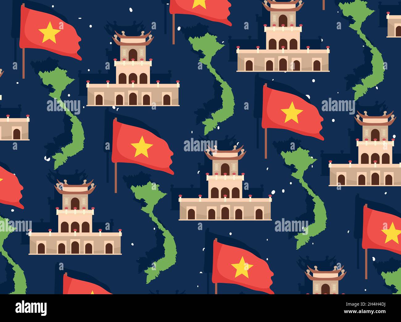 pattern of vietnam buildings traditional Stock Vector Image & Art - Alamy