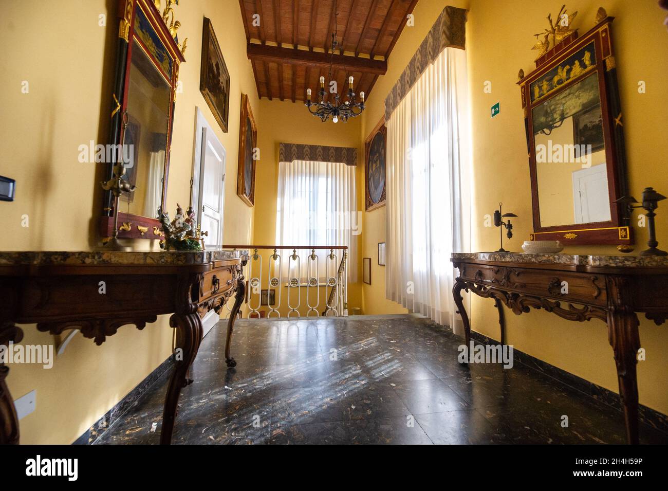 October 12, 2018.Interior inside the Villa Graziani near the town of ...