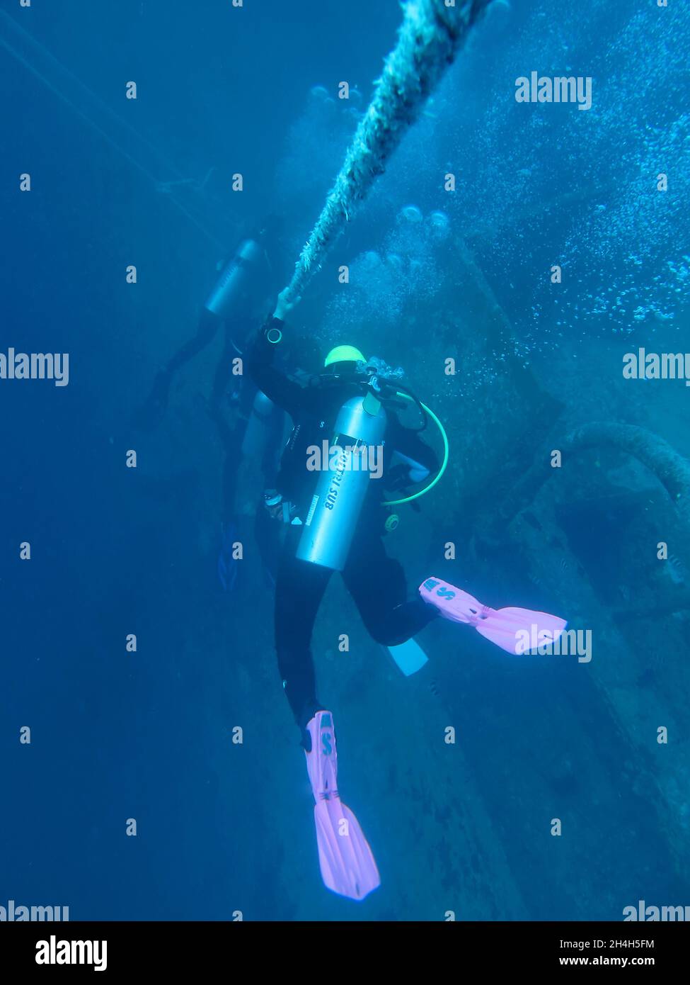 Descent, Line, Wreck Thistlegorm, Red Sea, Egypt Stock Photo - Alamy