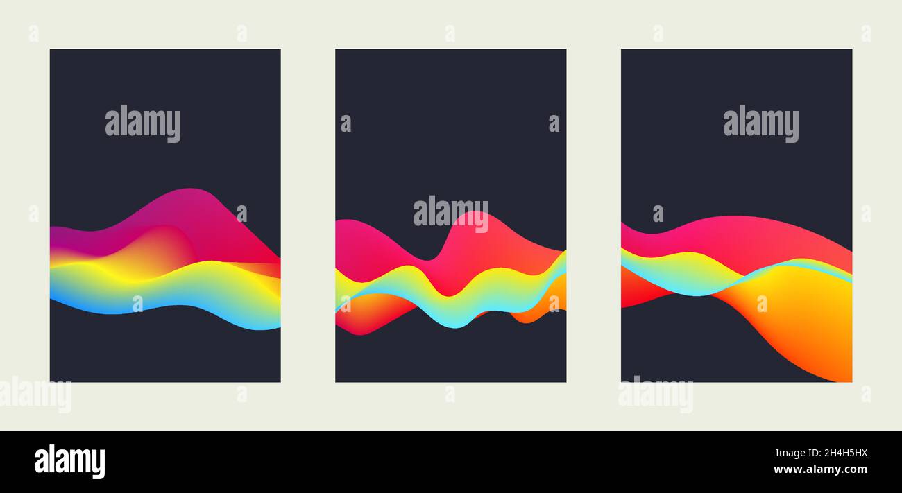 Vector abstract colorful flowing wave lines background. Design element ...