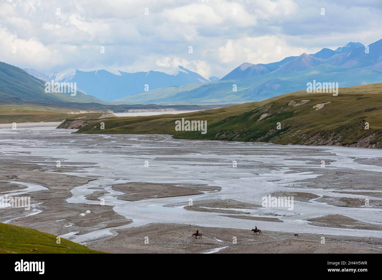 River in the Sary Jaz Valley, Issyk Kul Region, Kyrgyzstan Stock Photo ...