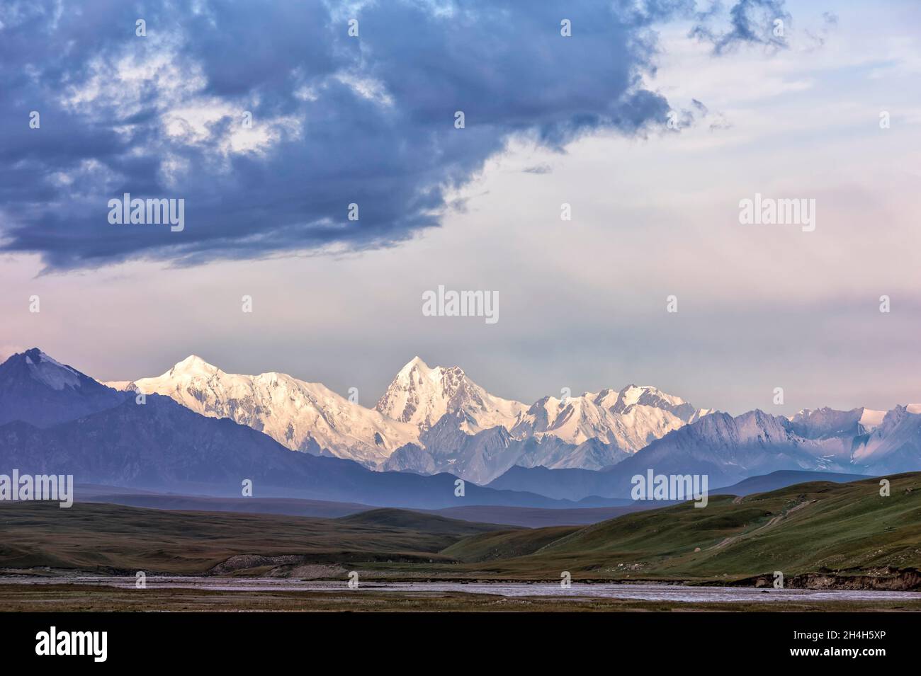 River in the Sary Jaz Valley, Issyk Kul Region, Kyrgyzstan Stock Photo ...
