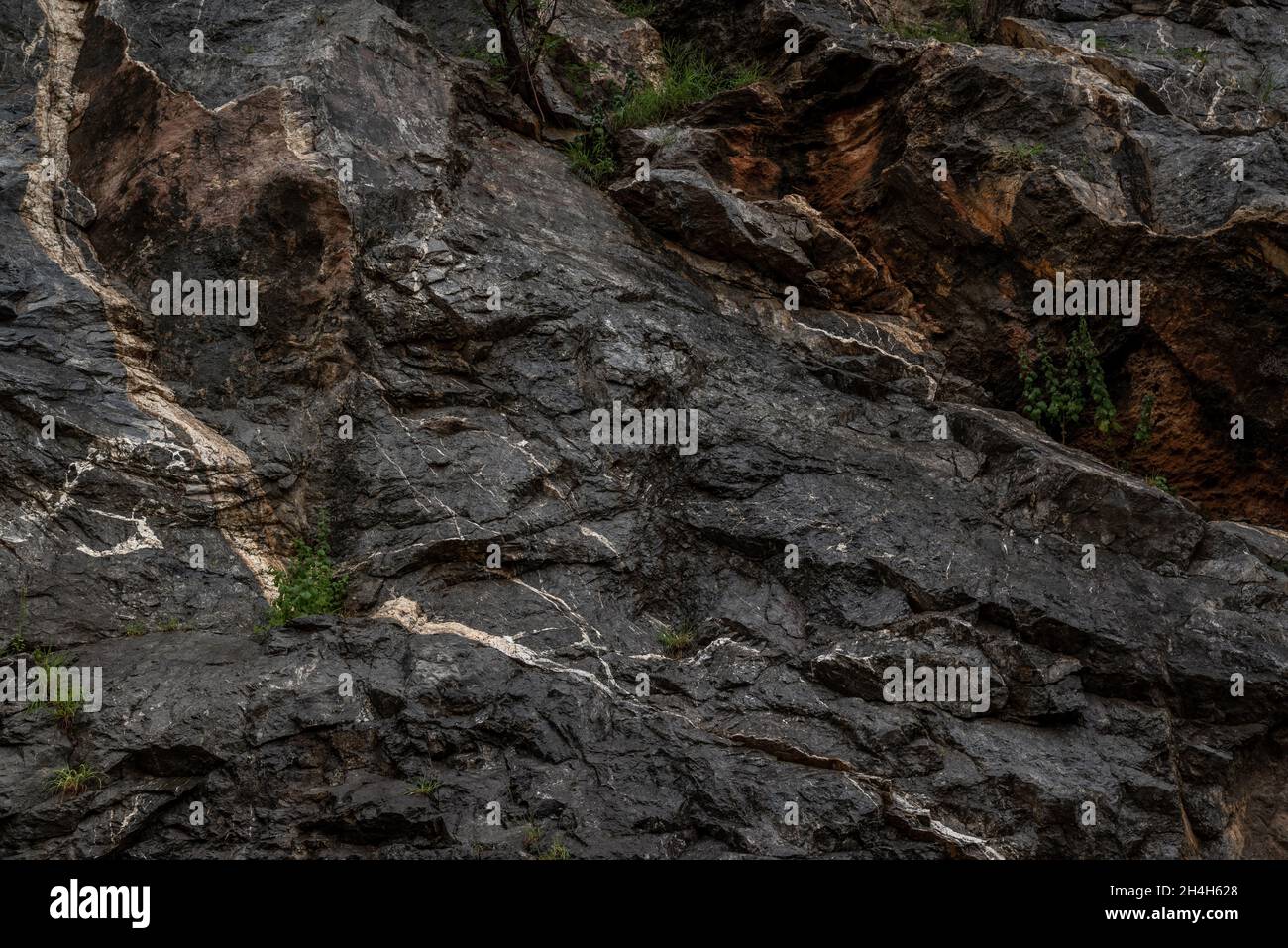 Beautiful patterns of granite on the mountains that erode naturally ...