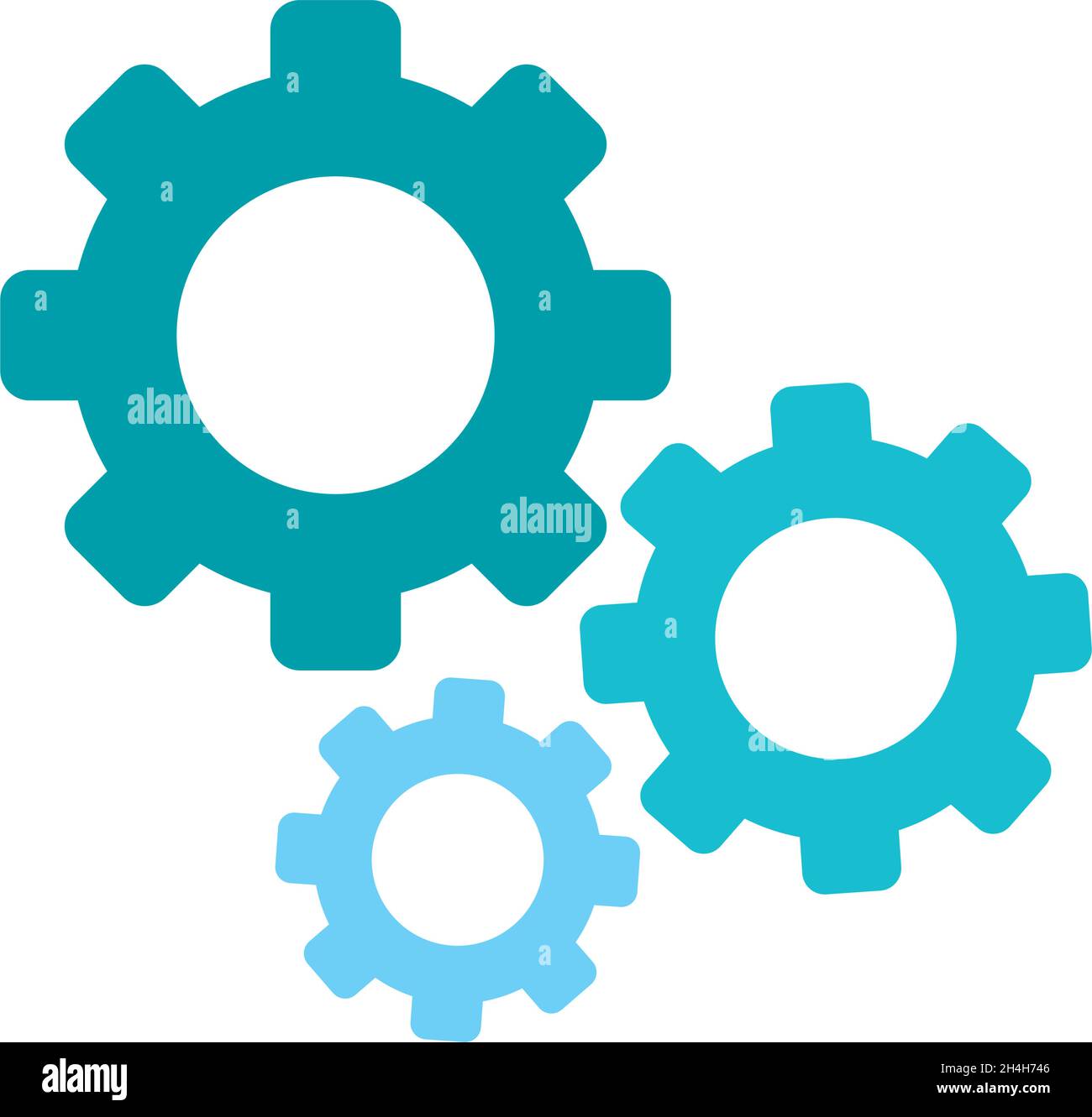 gear wheels icon on white background Stock Vector Image & Art - Alamy