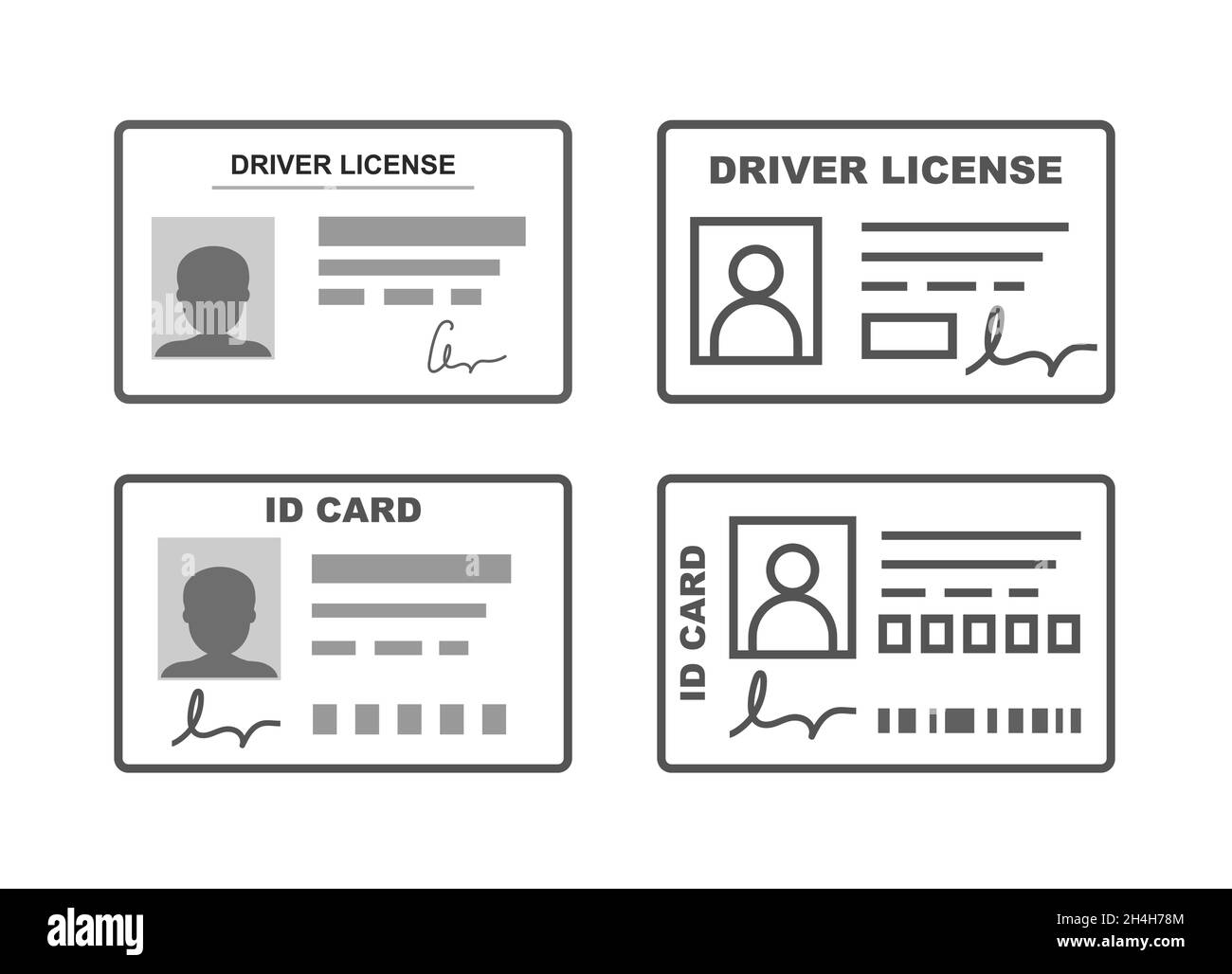 Identification card set hi-res stock photography and images - Alamy