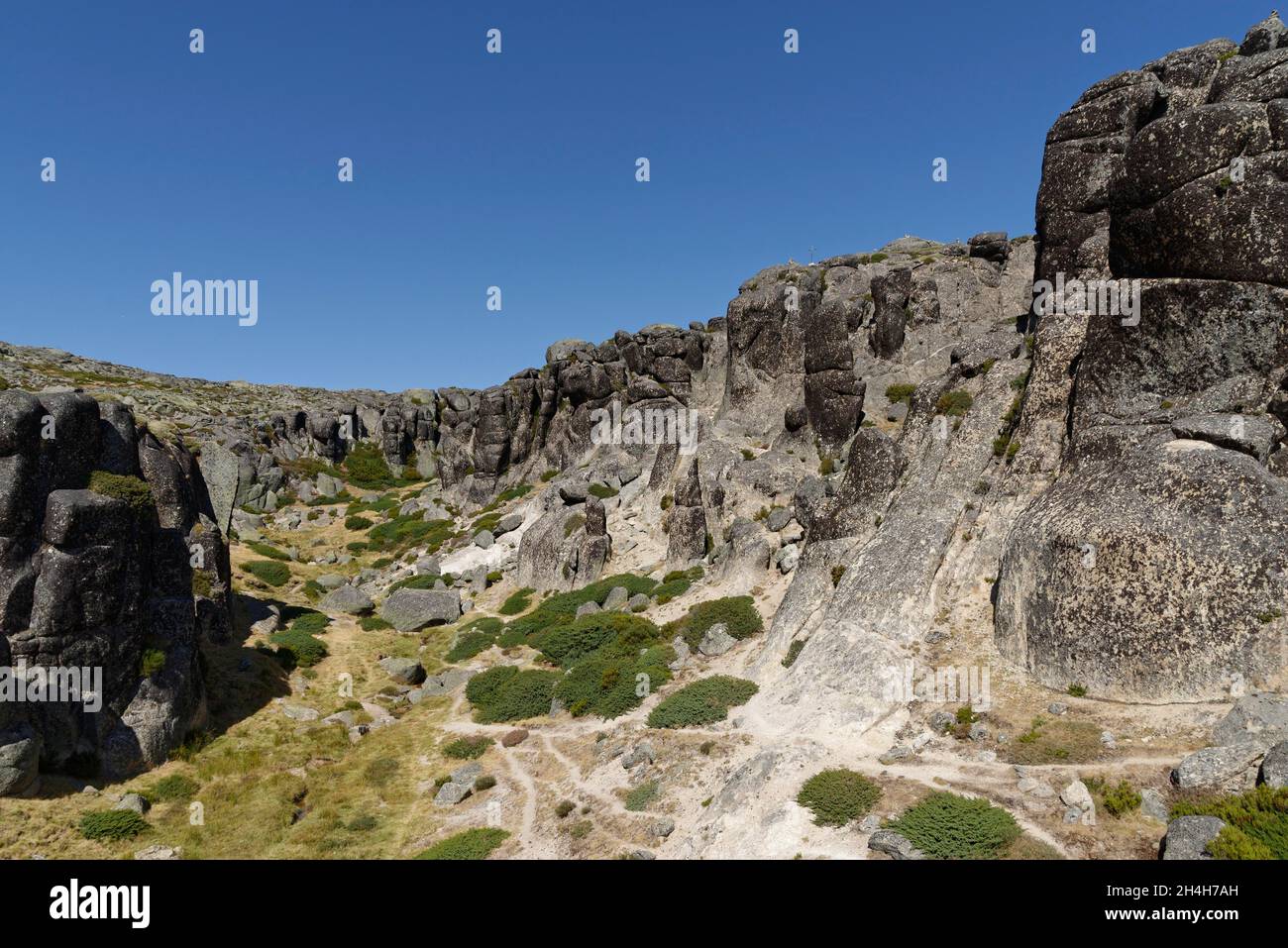 Rock formation below the Torre, Serra da Estrela, Regiao do Centro ...