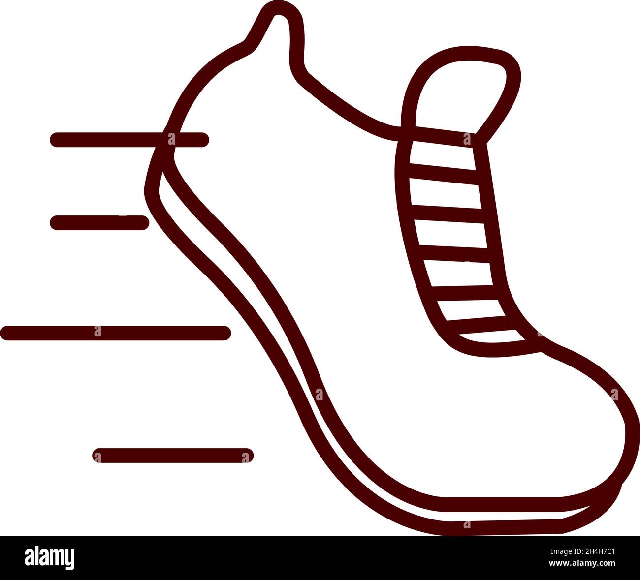 running shoe icon on white background Stock Vector Image & Art - Alamy