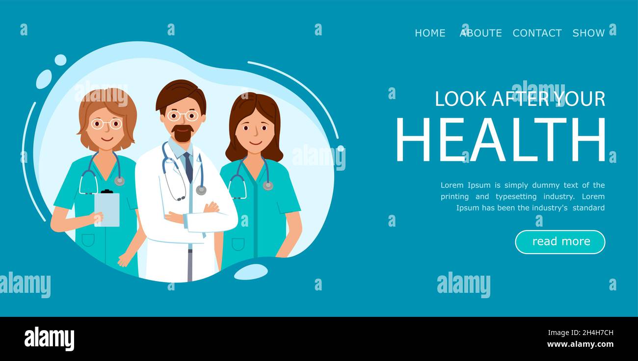 Medical doctor team male look Stock Vector Images - Alamy