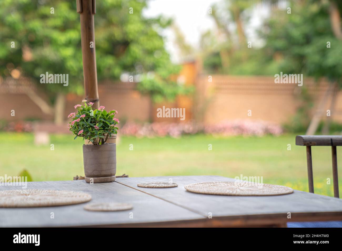 Thailand Northern traditional modern combination wood table and chair ...