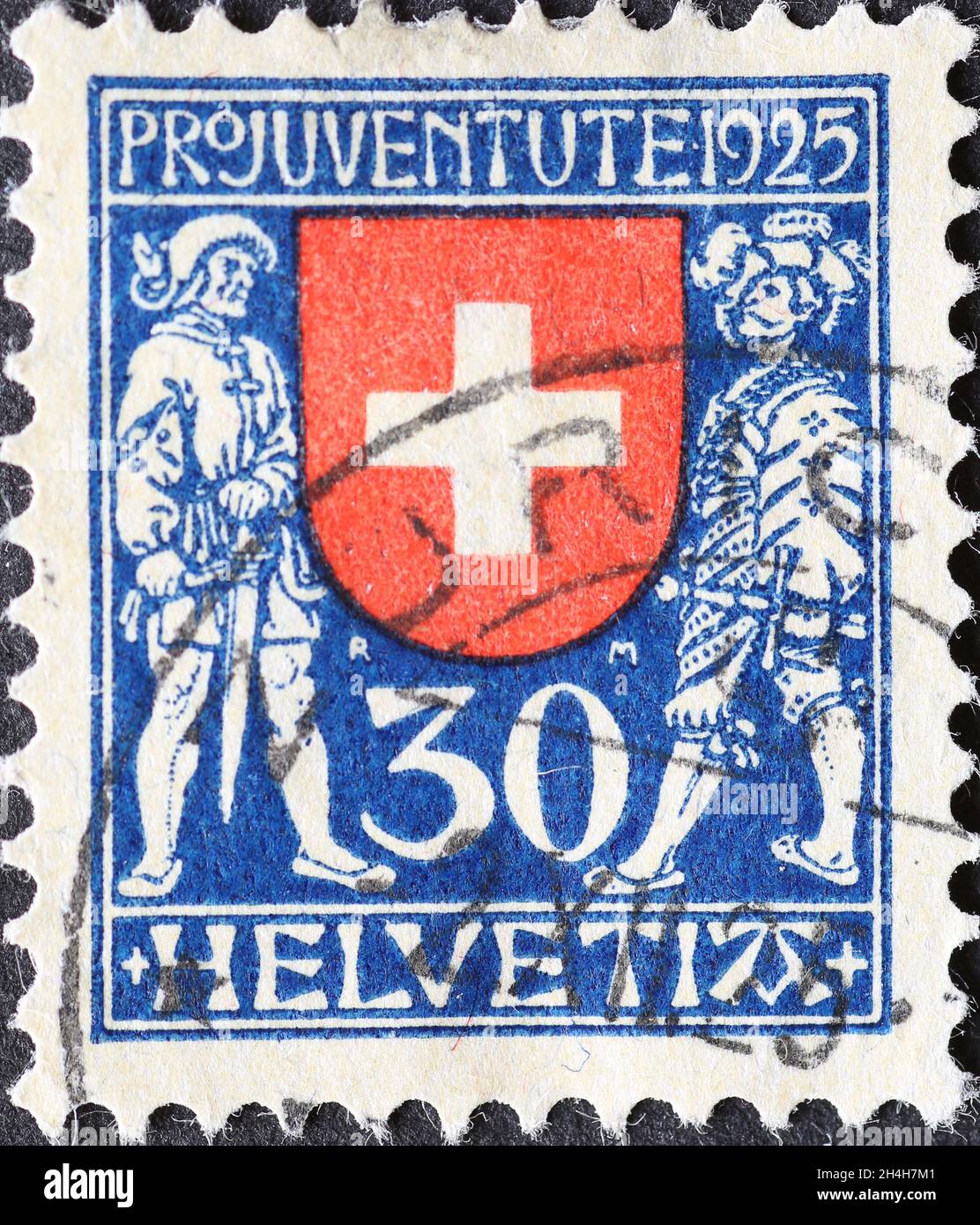 Switzerland - Circa 1925: a postage stamp printed in the Switzerland ...
