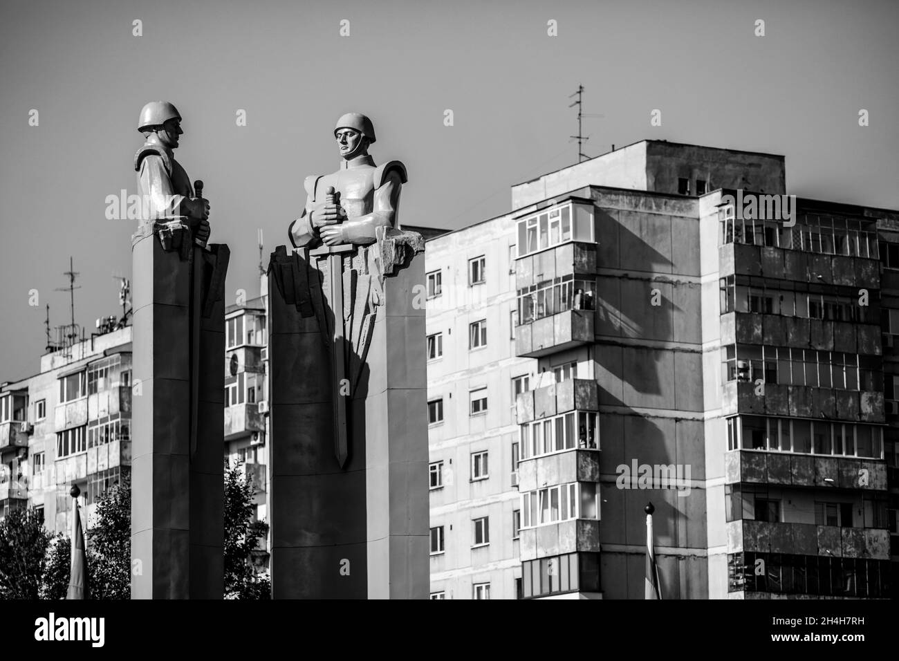Statue monument memorial socialist communist art sculpture Black and ...