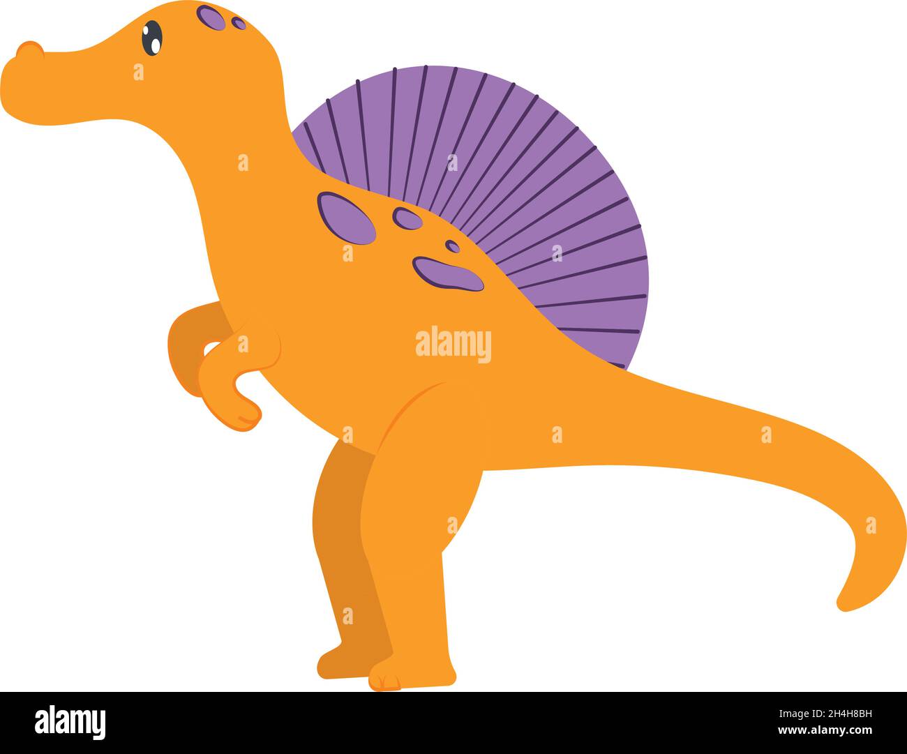 cute spinosaurus dinosaur on white background Stock Vector Image & Art ...