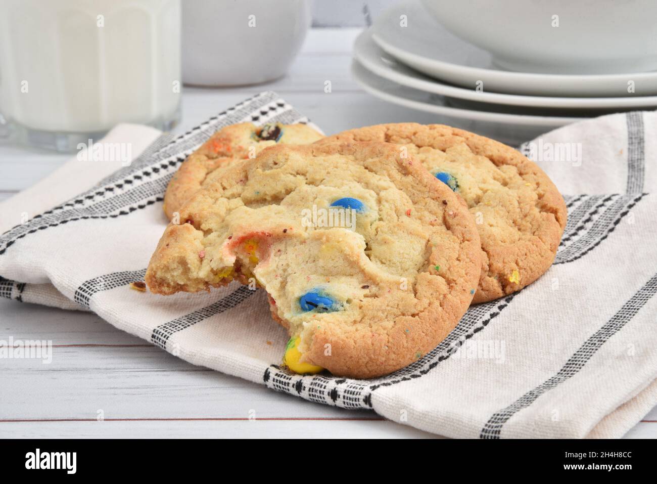 Delicious homemade sugar cookies with chocolate candy and a missing ...