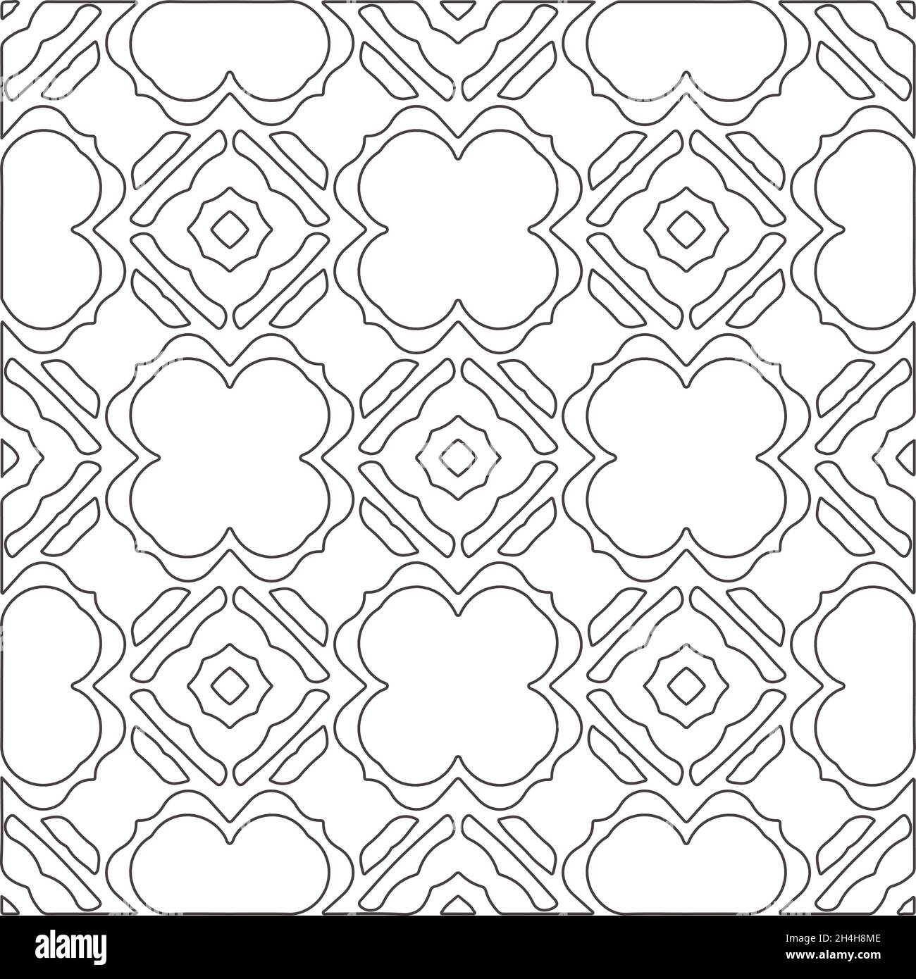 Vector pattern with symmetrical elements . Repeating geometric tiles ...