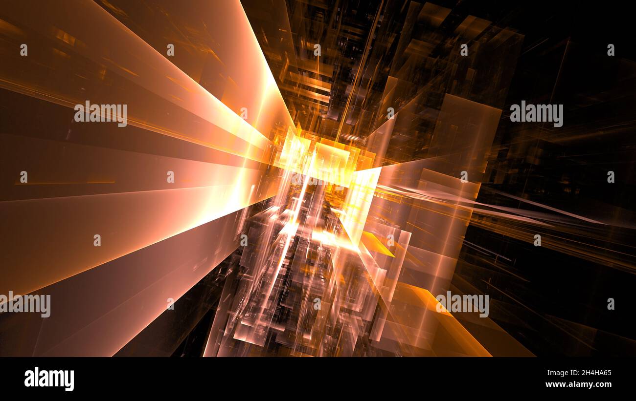 Modern technological digital office space, design of buildings and ...