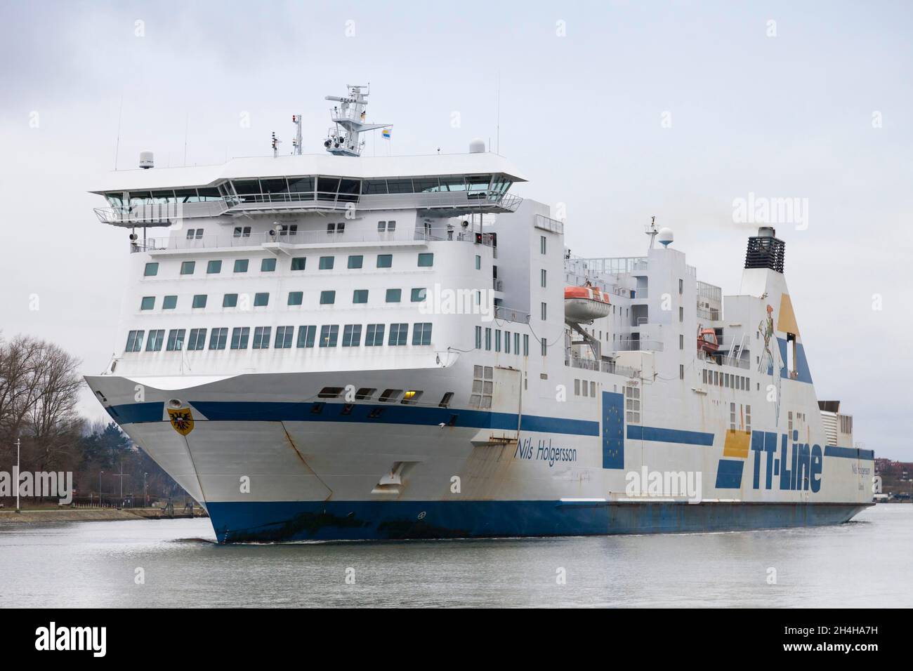 Ferry, Nils Holgerson, TT-Line, Travemuende, Baltic Sea, Schleswig-Holstein, Germany Stock Photo ...