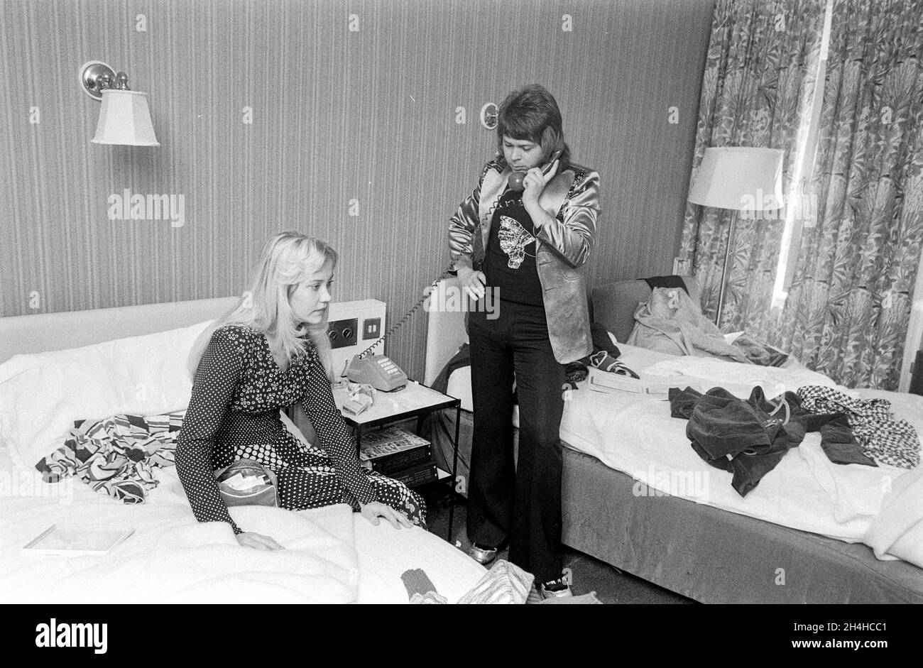 Agnetha and bjorn abba Black and White Stock Photos & Images - Alamy