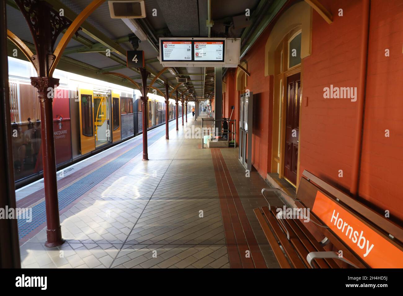 Platform at Hornsby train station, Sydney, NSW, Australia Stock Photo ...
