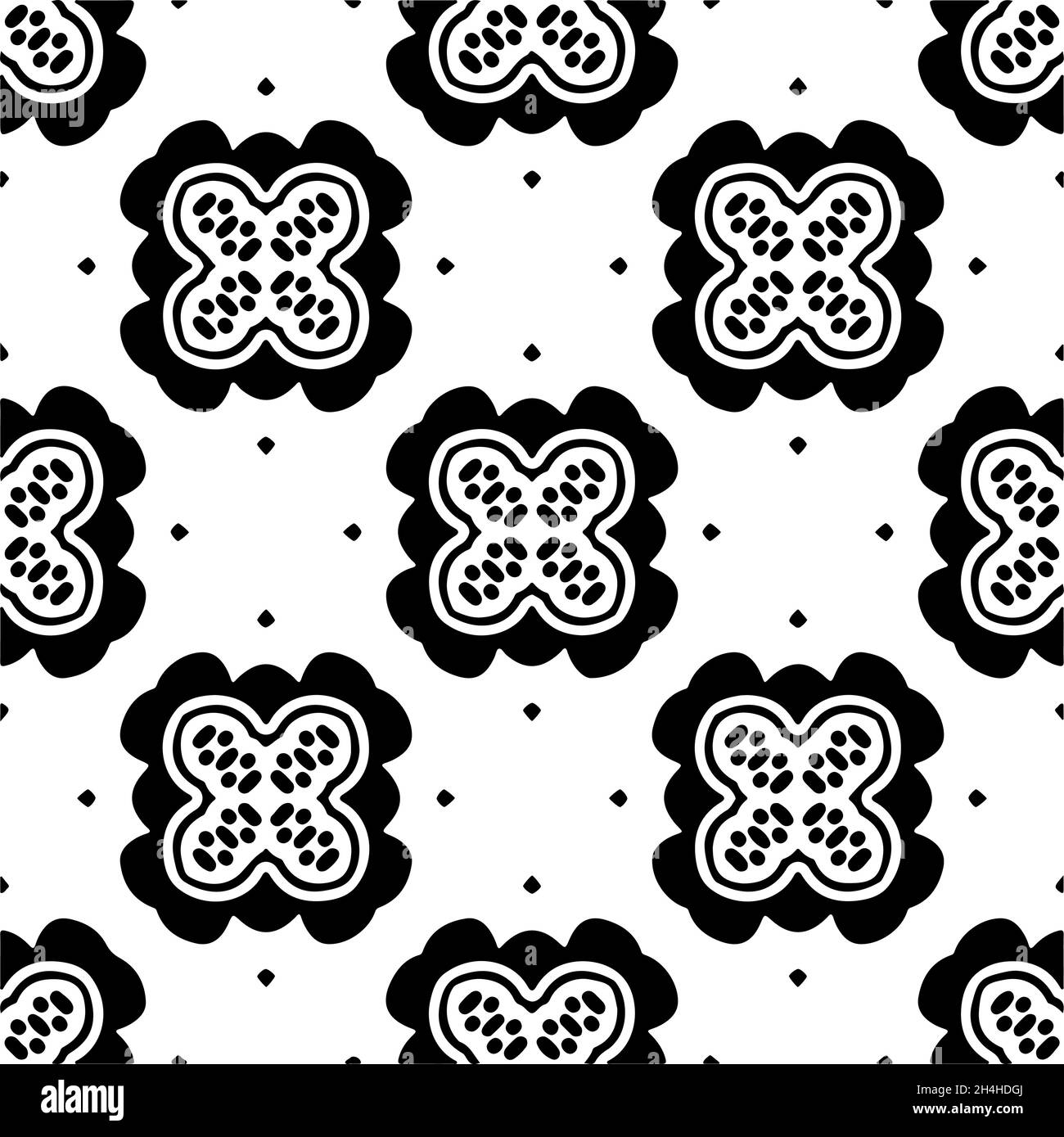 Vector seamless pattern. Modern stylish texture. Composition from ...