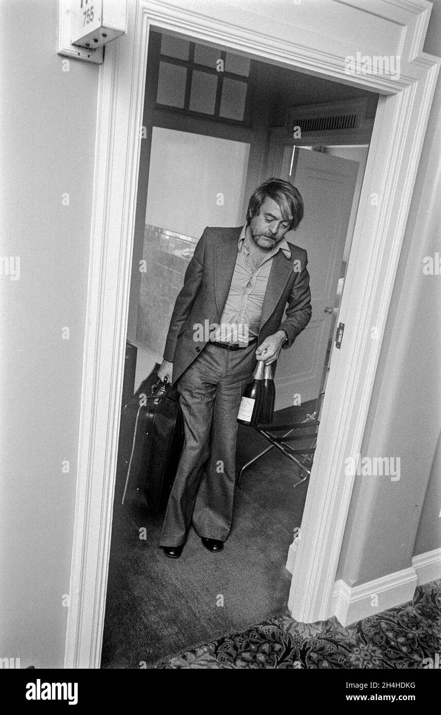 Stikkan Andersson, manager of Swedish pop group ABBA, at their hotel in ...