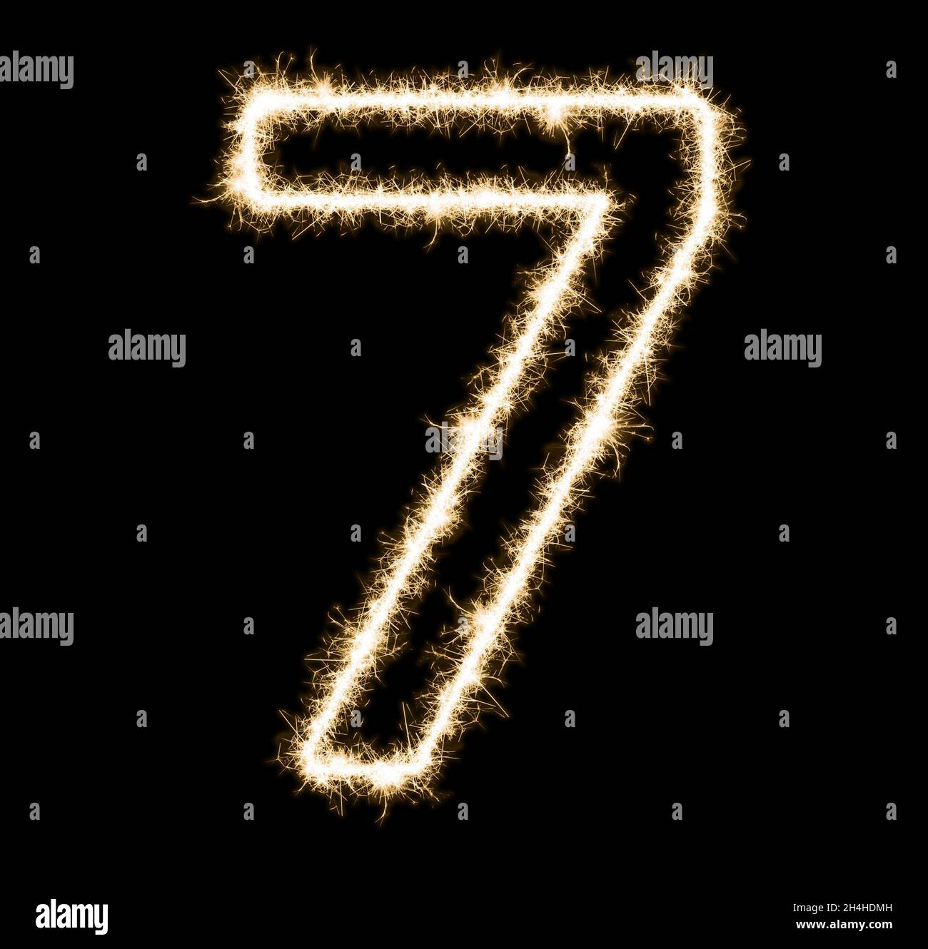 Fire alphabet number seven isolated hi-res stock photography and images ...