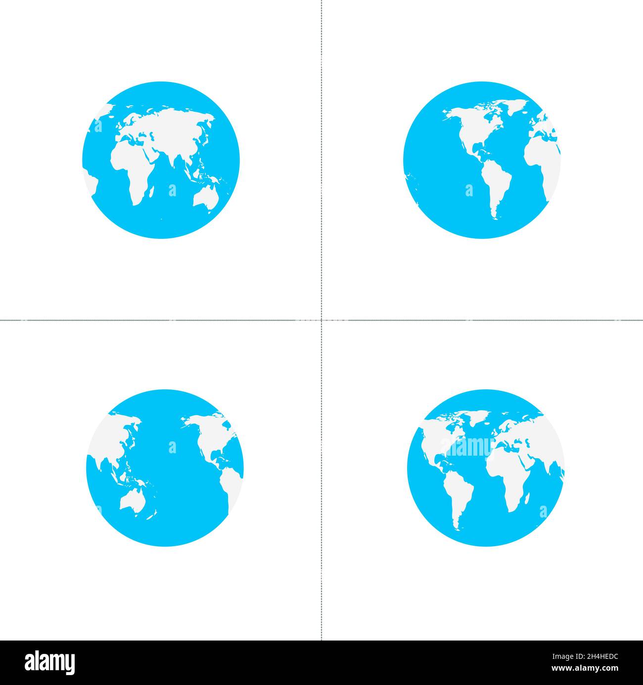 Earth Globe icon set. Vector planet symbol. Stock vector illustration ...
