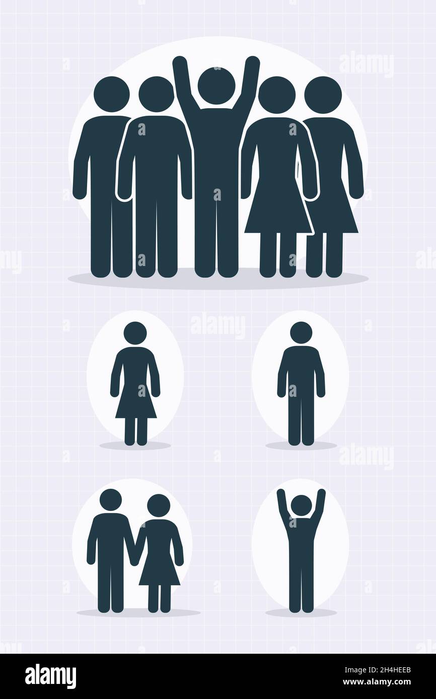 pictogram people icon set design Stock Vector Image & Art - Alamy