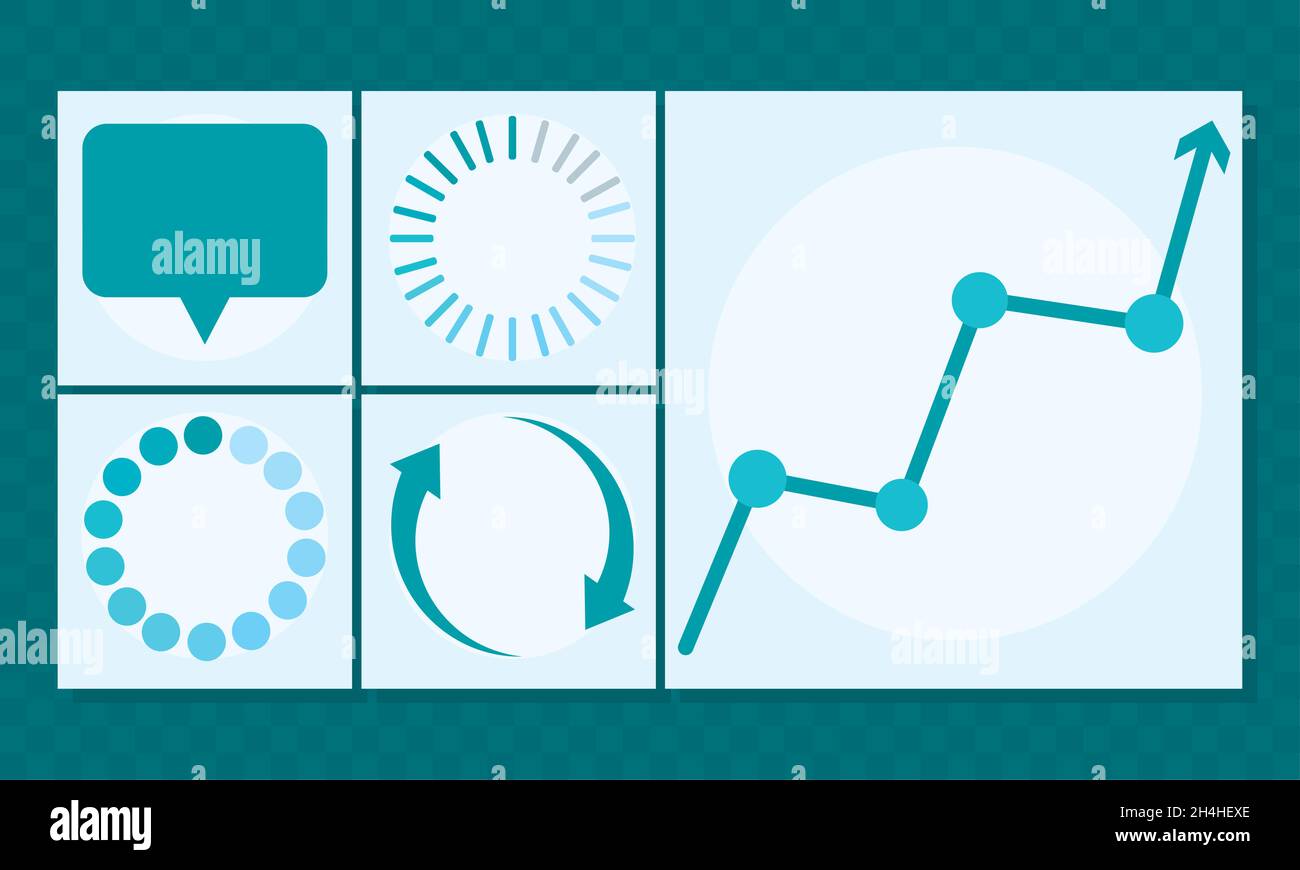 arrows and loading circles icon set Stock Vector Image & Art - Alamy