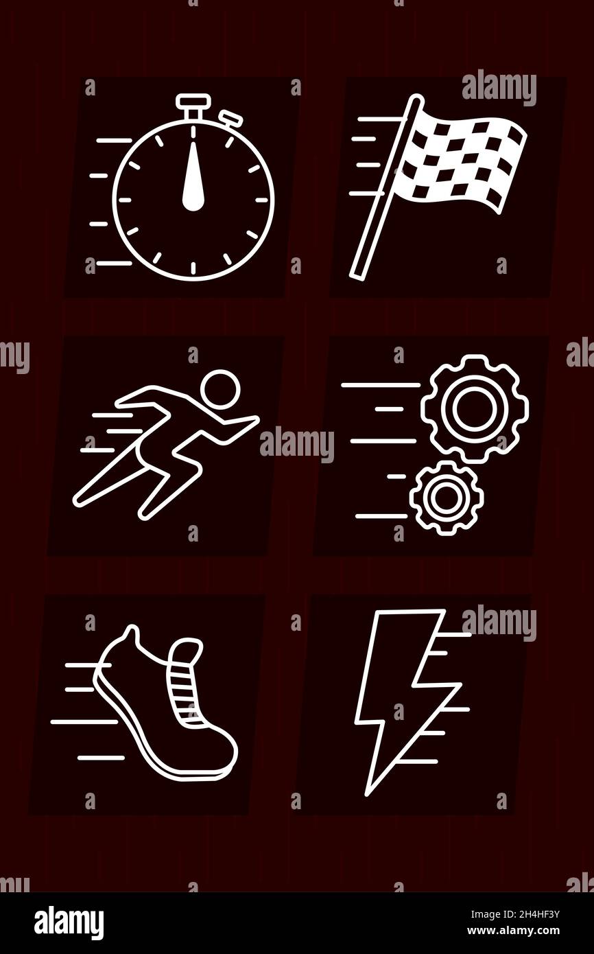 race and speed icon set Stock Vector Image & Art - Alamy