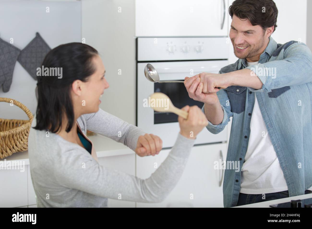couple having fun feeling playful Stock Photo - Alamy