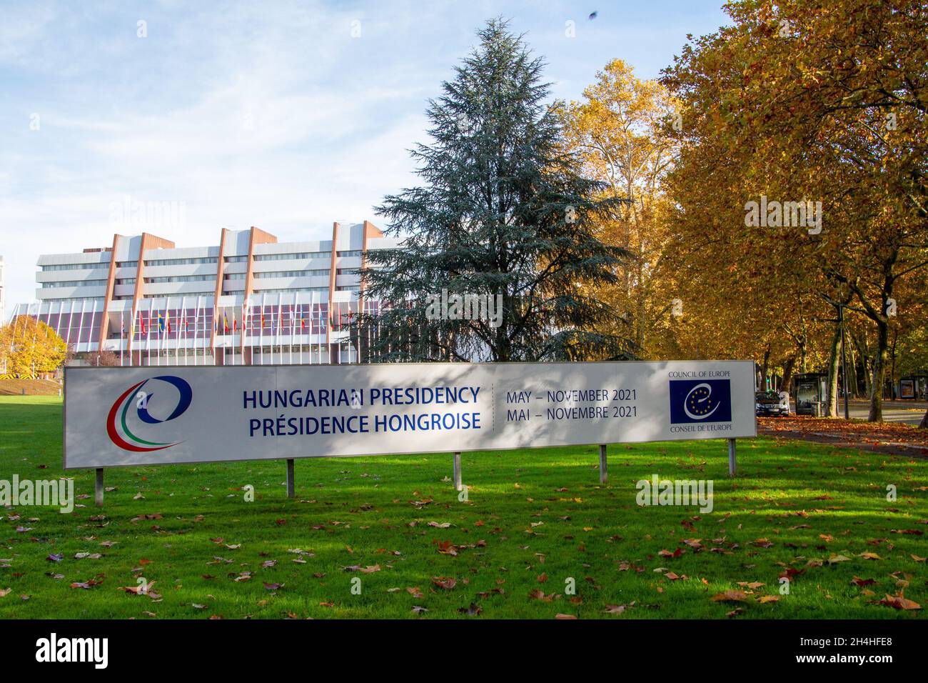 Strasbourg, France, October 31, 2021. The Council of Europe, CoE, is an ...