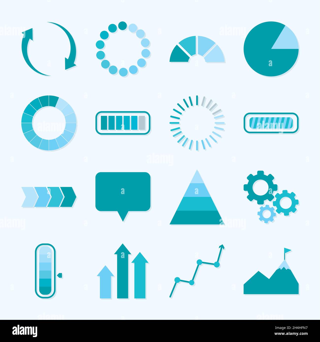 set icons of progress symbols Stock Vector Image & Art - Alamy