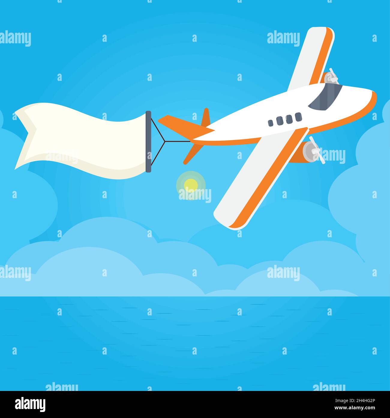 Plane in sky pulling banner hi-res stock photography and images - Alamy