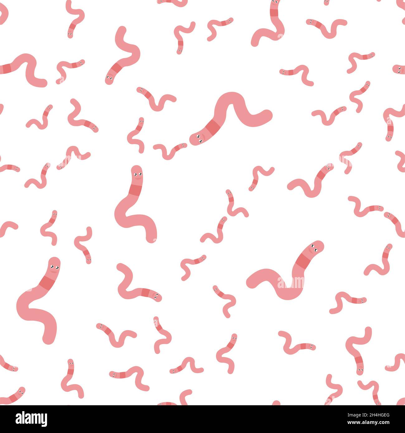 Seamless pattern of worms. illustration on white background Stock Photo ...