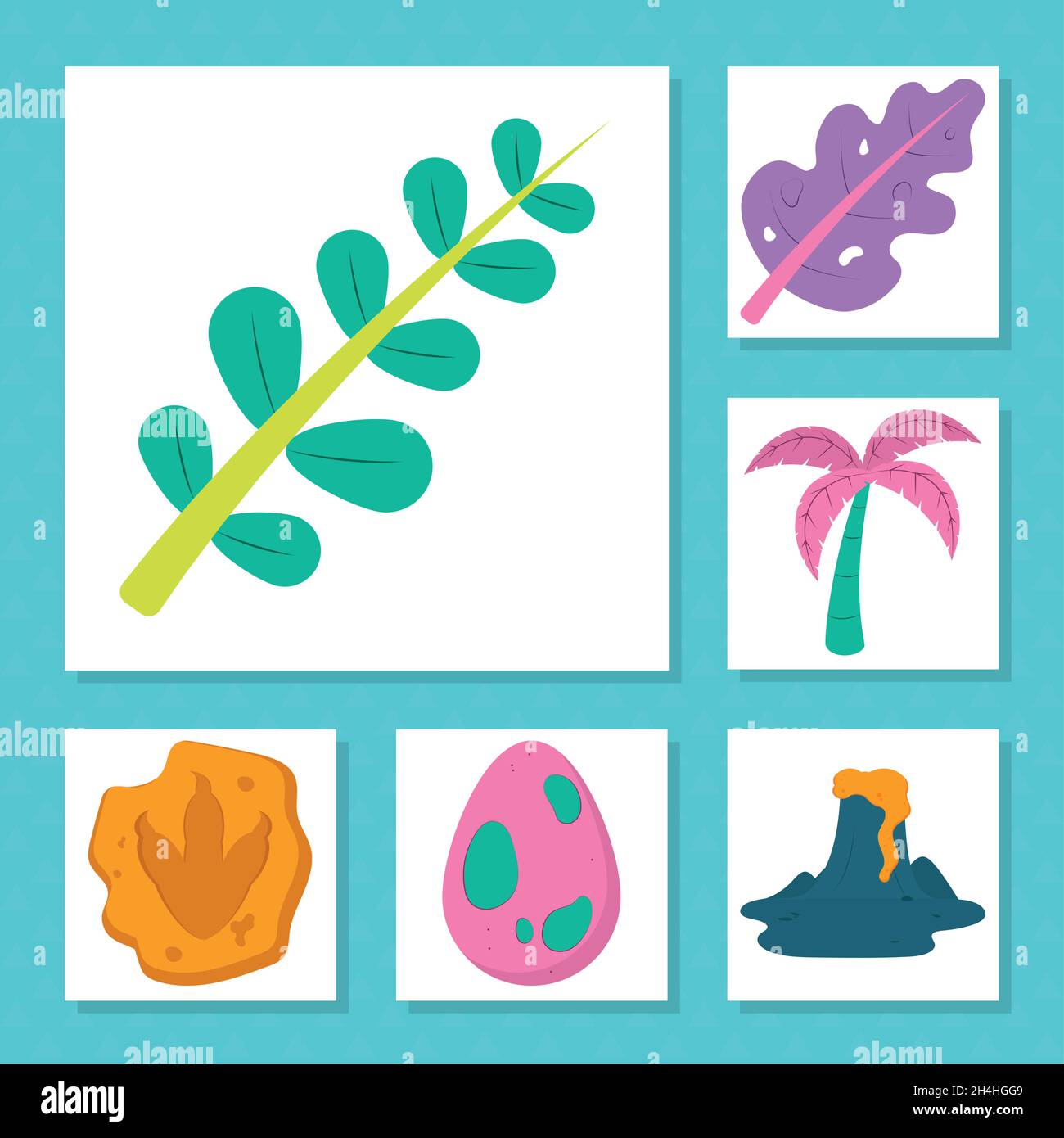 nature and dinosaurs icons set Stock Vector Image & Art - Alamy