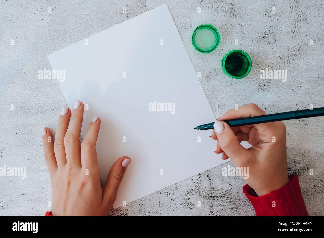 DIY Making greeting card Handmade crafts on holiday for children. Step ...