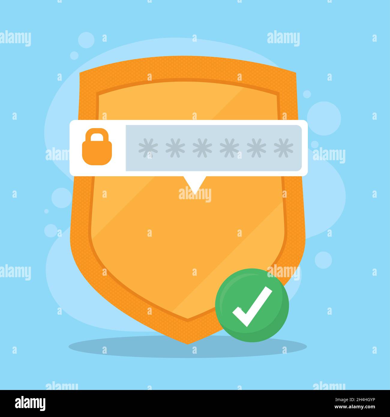 security shield and password illustration Stock Vector Image & Art - Alamy