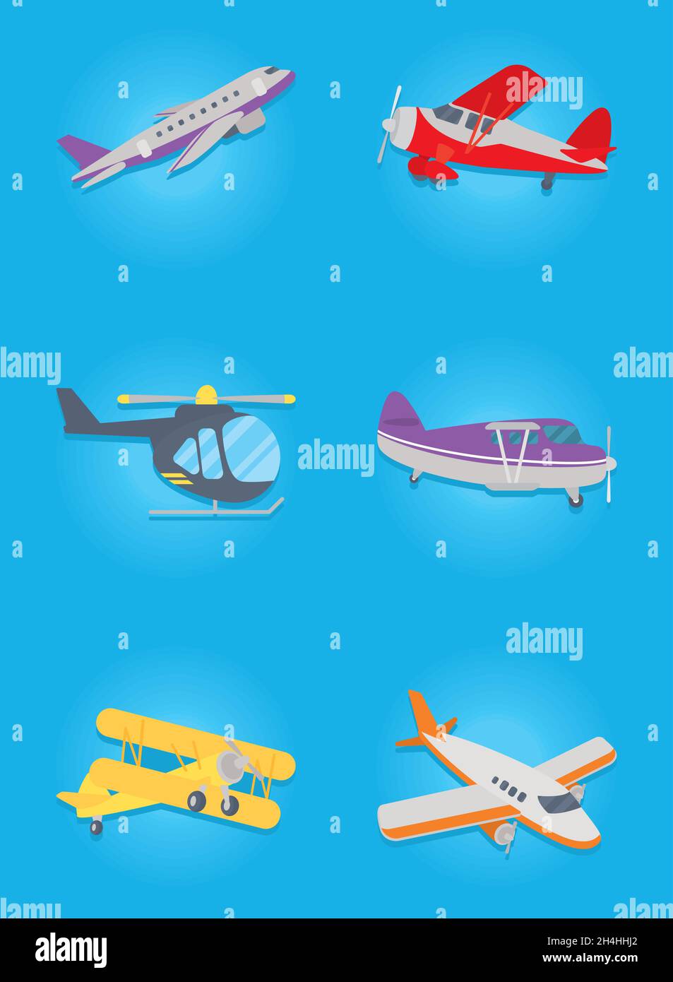 Planes on blue background Stock Vector Images - Alamy