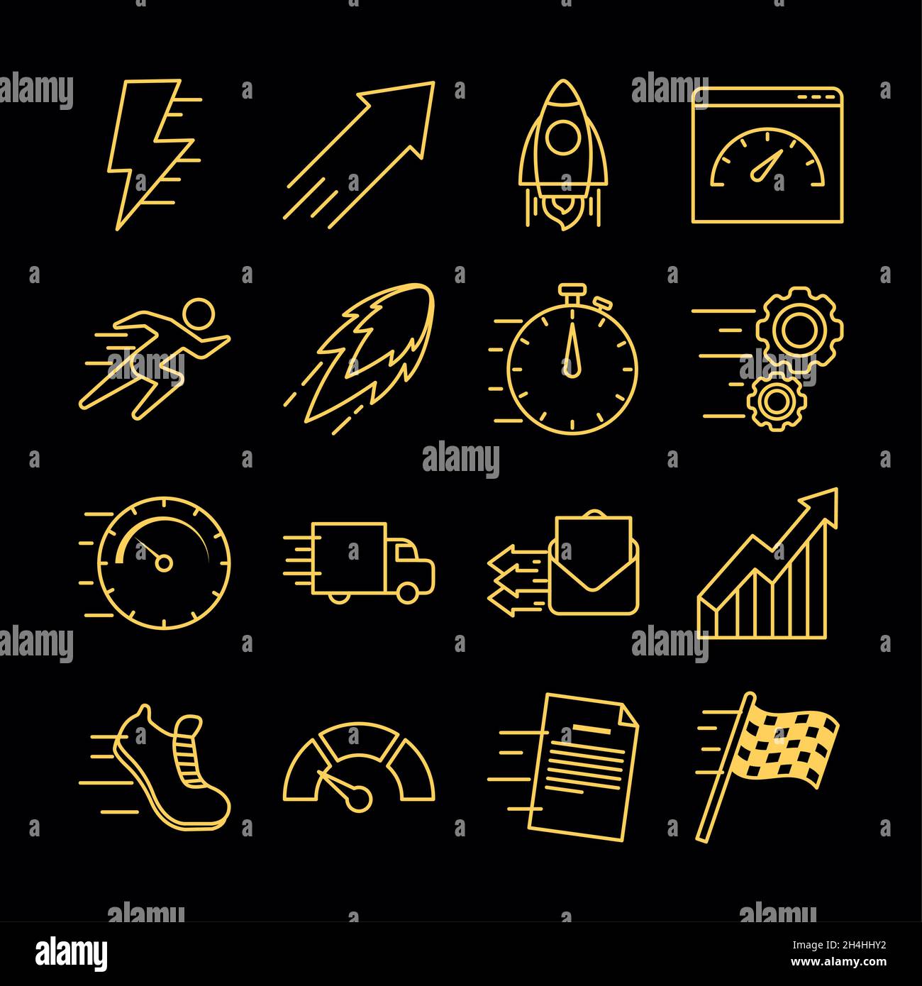 race and speed icon set Stock Vector Image & Art - Alamy