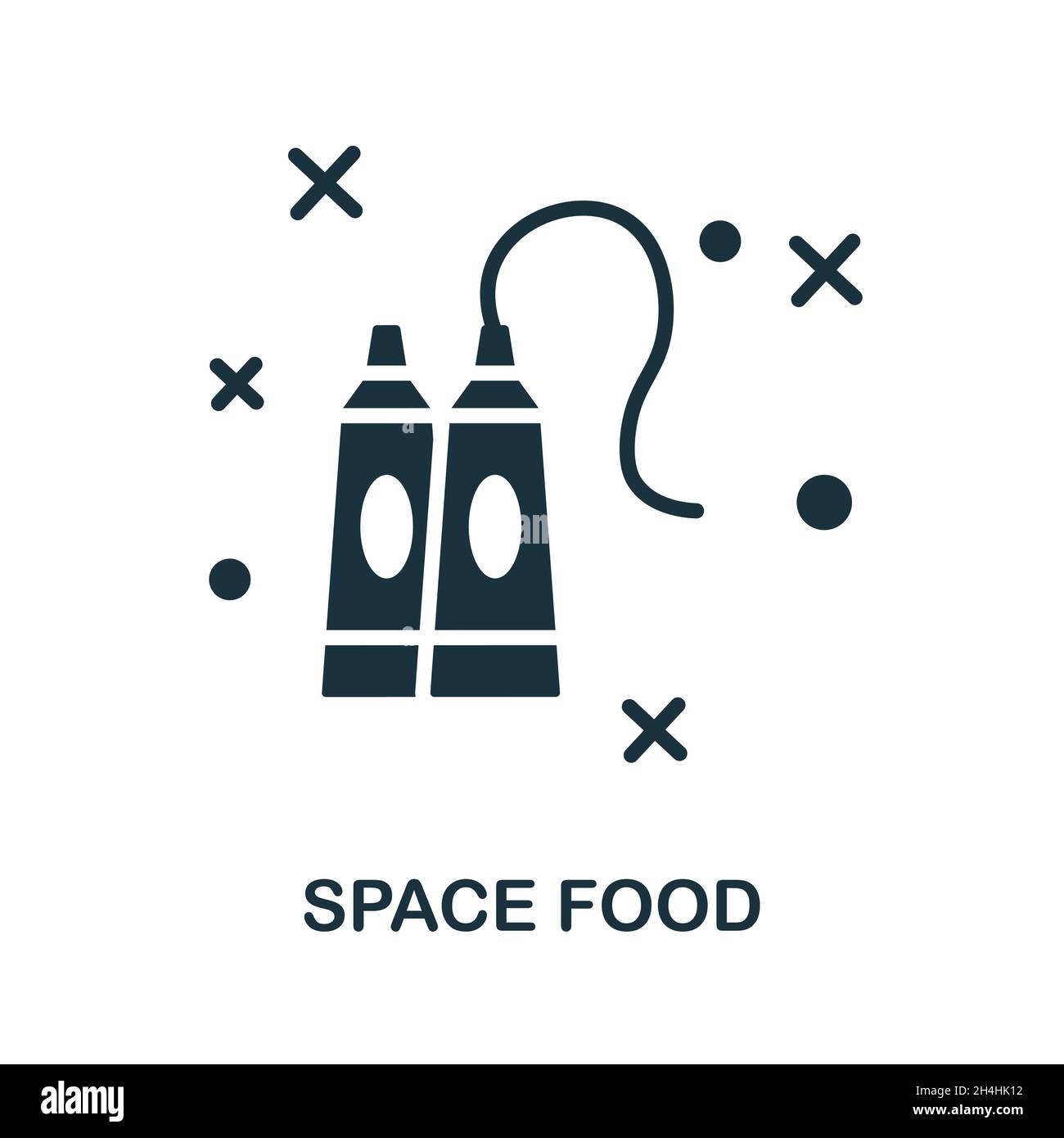 Space Food icon. Monochrome sign from space collection. Creative Space ...