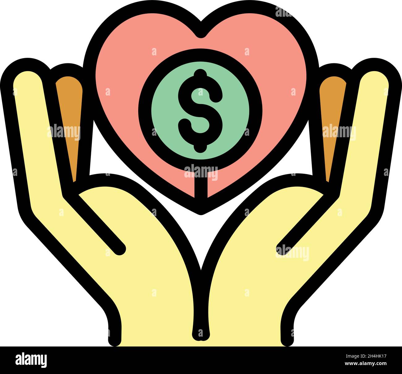 Care allowance money icon. Outline care allowance money vector icon ...