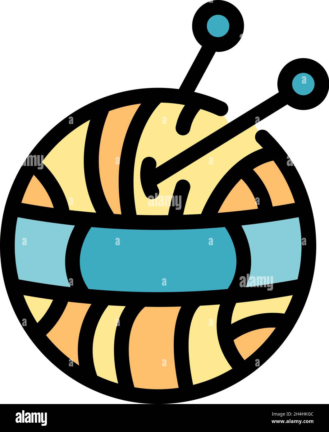 Nursing ball of thread icon. Outline nursing ball of thread vector icon ...