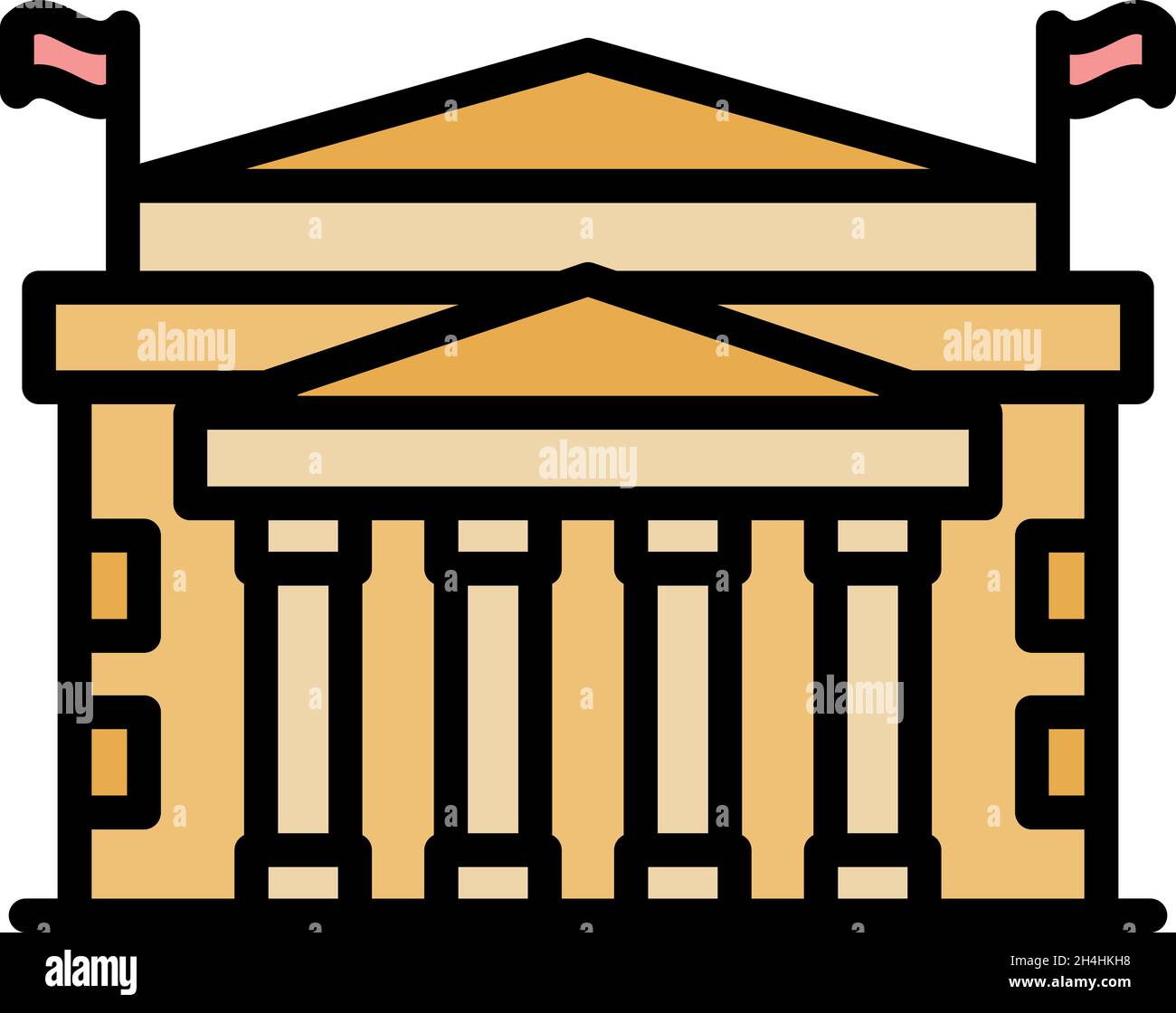 Sighseeing parliament icon. Outline sighseeing parliament vector icon ...