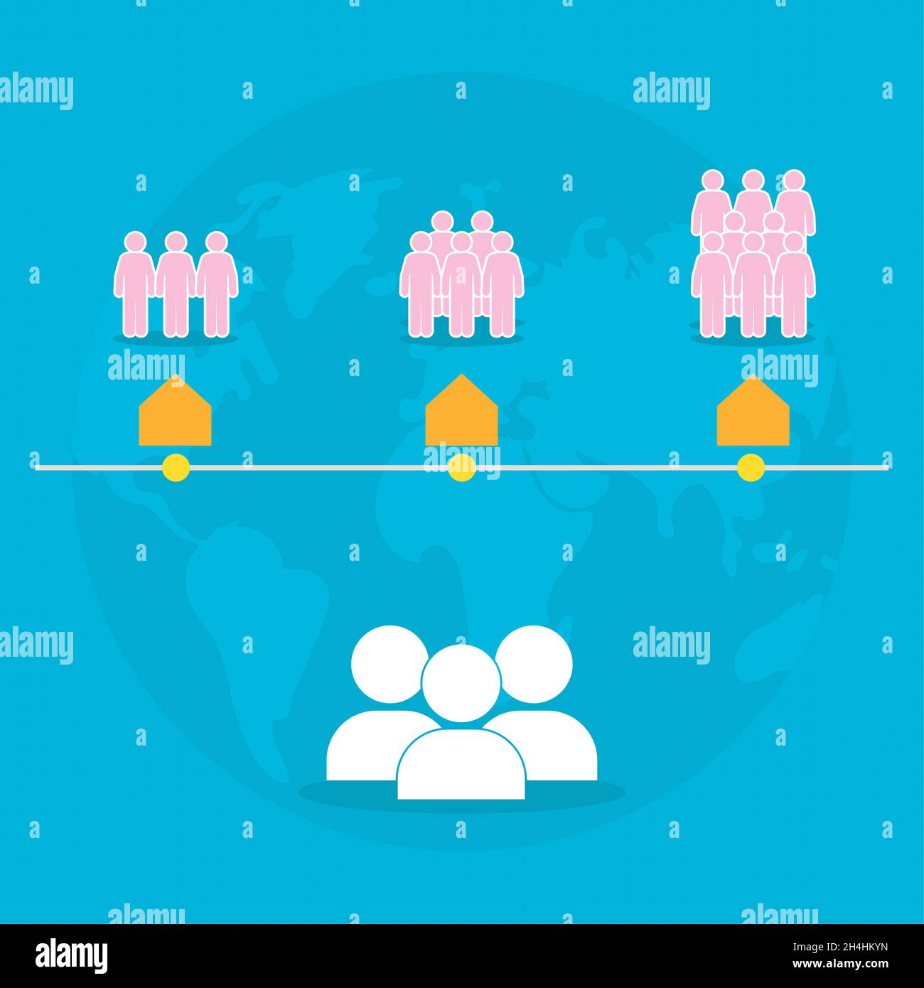 pictogram people population illustration design Stock Vector Image ...