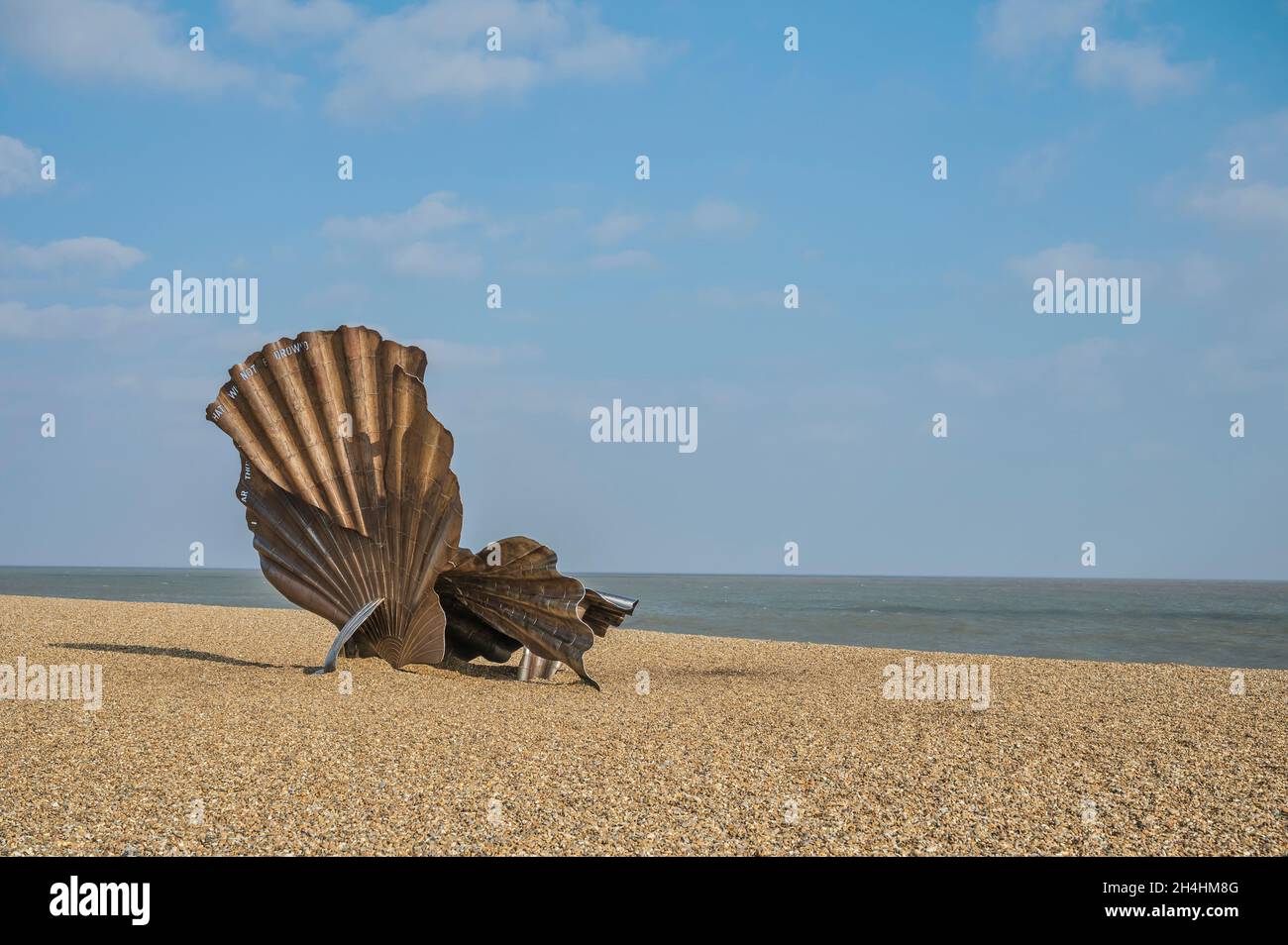 This is the Scallop Shell sculpture, located on the beach of the ...
