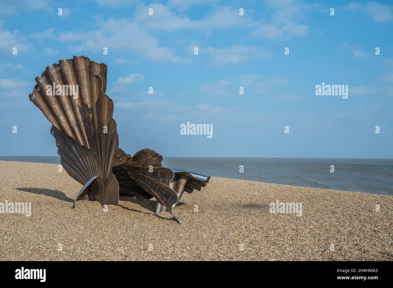 This is the Scallop Shell sculpture, located on the beach of the ...