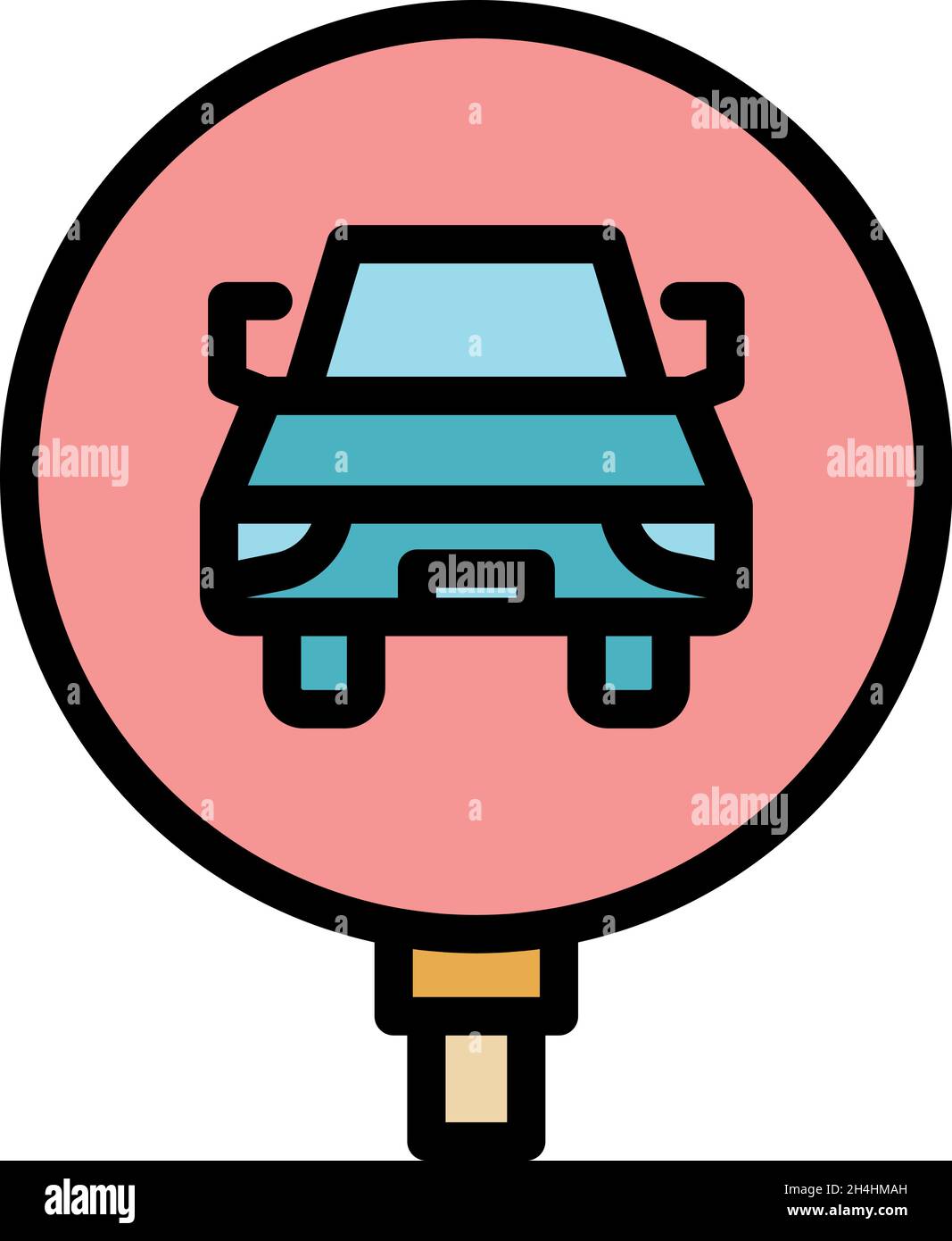 Driving education icon. Outline driving education vector icon color ...