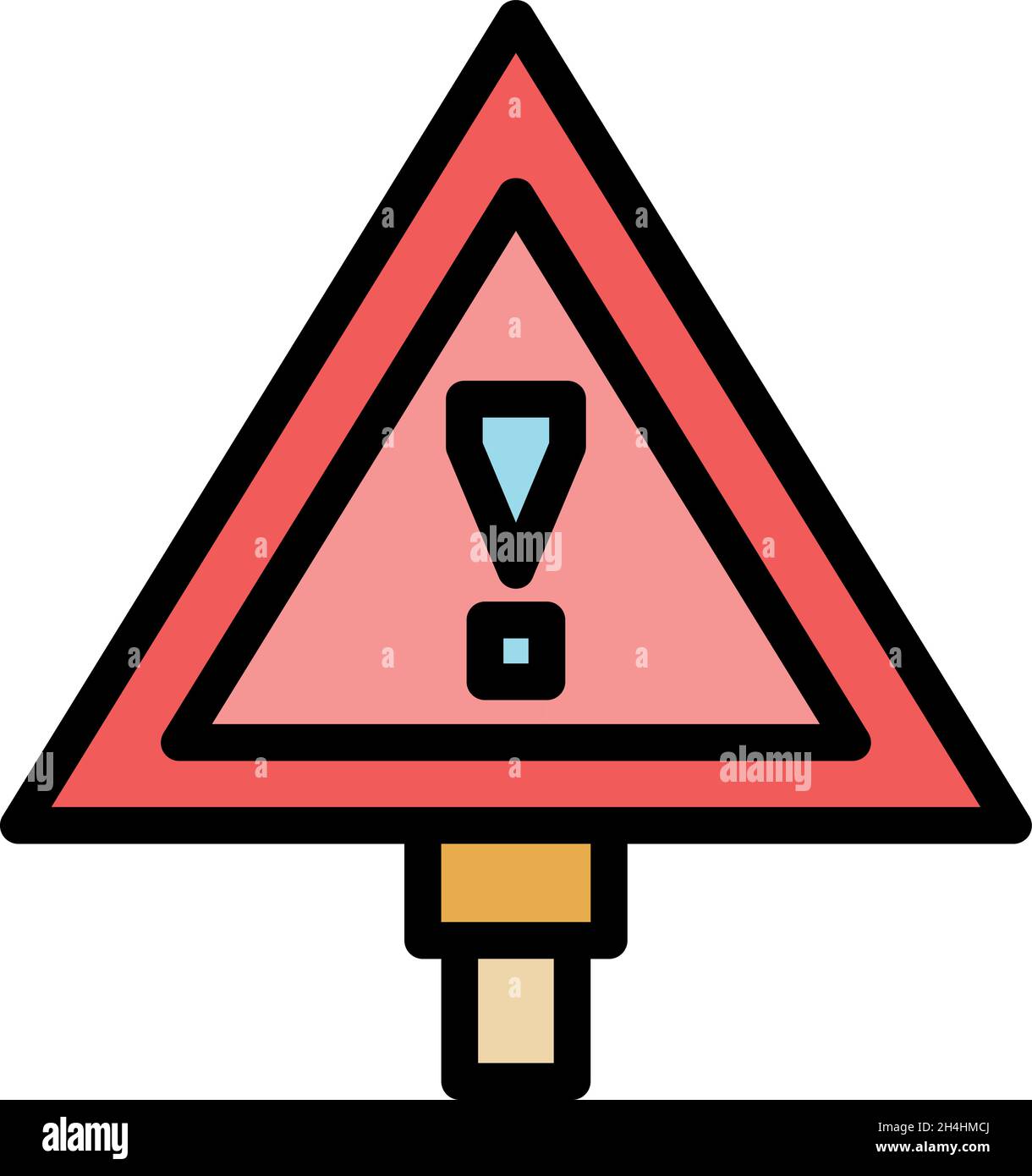 Attention indicator icon. Outline attention indicator vector icon color ...