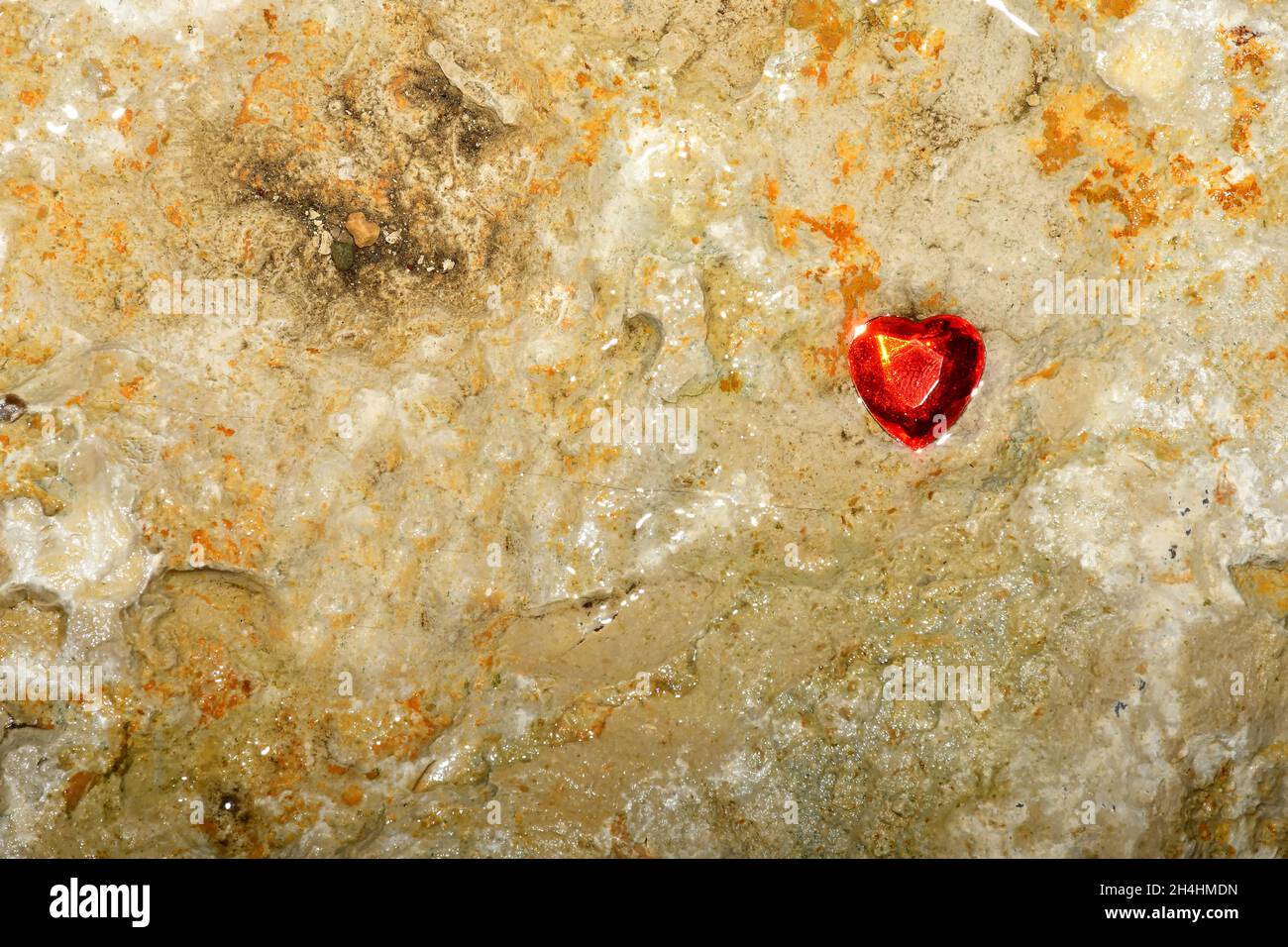 Heart on a marble stone Stock Photo - Alamy