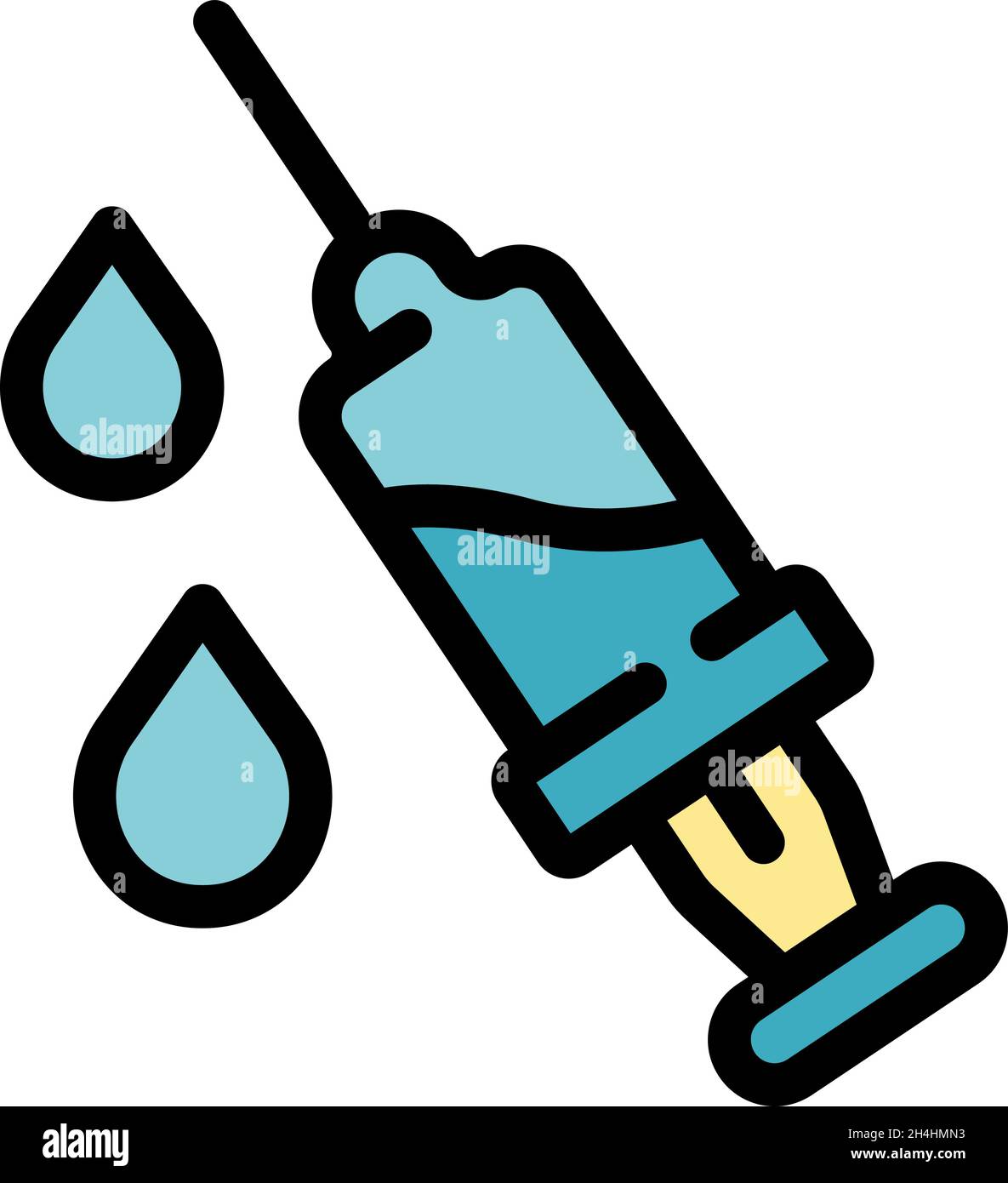 Home nursing syringe icon. Outline home nursing syringe vector icon ...